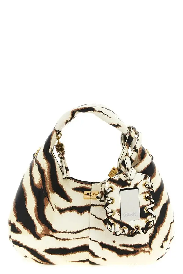 GANNI Mini Hobo Zebra' Handbag - Multi