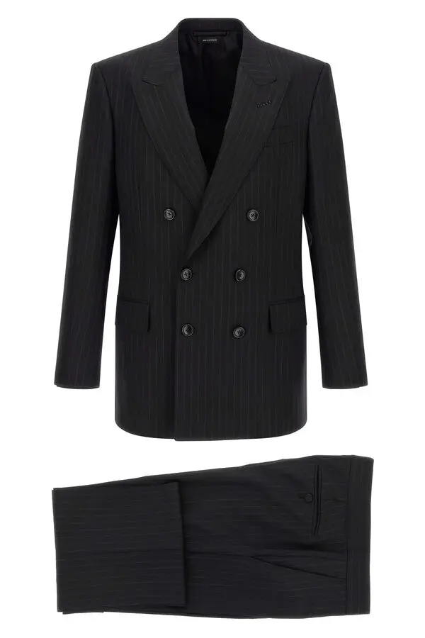 TOM FORD Pinstriped Double-breasted Dress