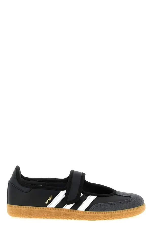 ADIDAS ORIGINALS Samba Jane Smooth Leather Sneakers - Black