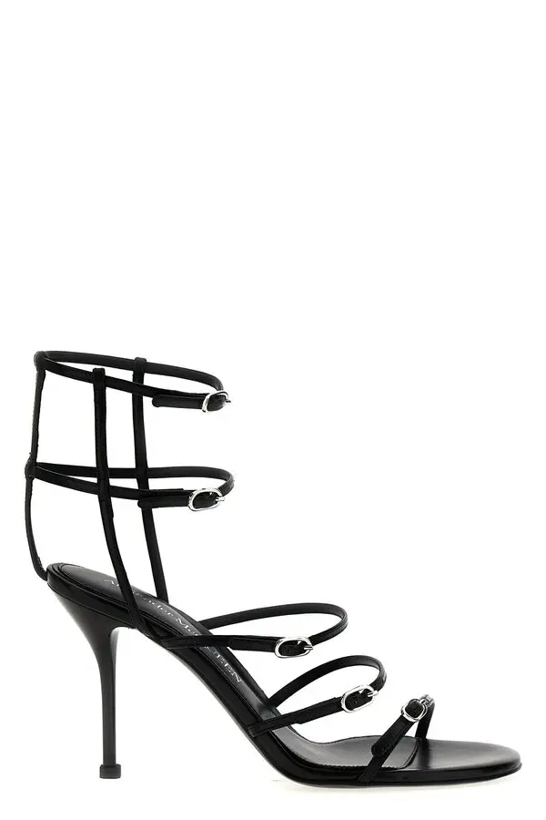 Alexander McQueen Strap Leather Sandals - Black