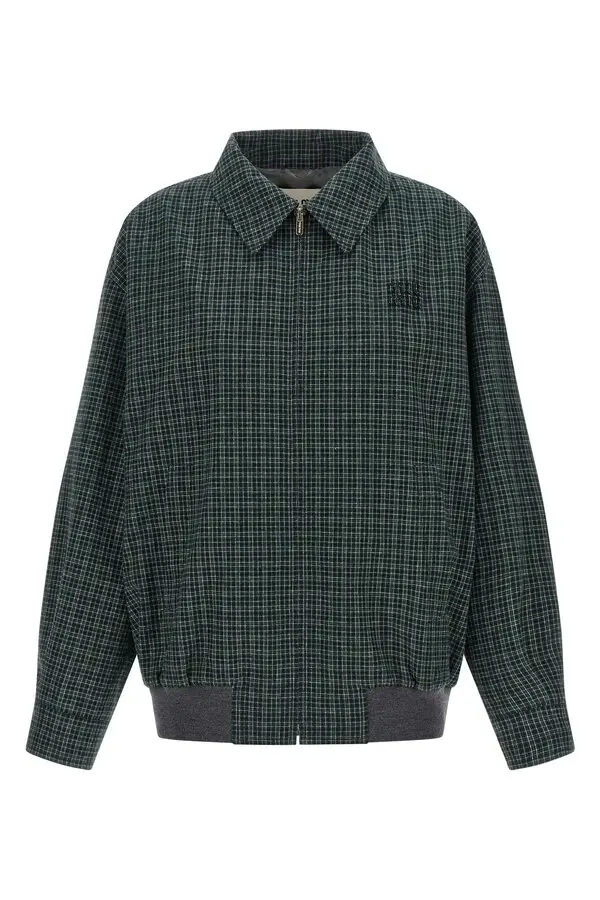 Miu Miu Checked Cotton Blouson