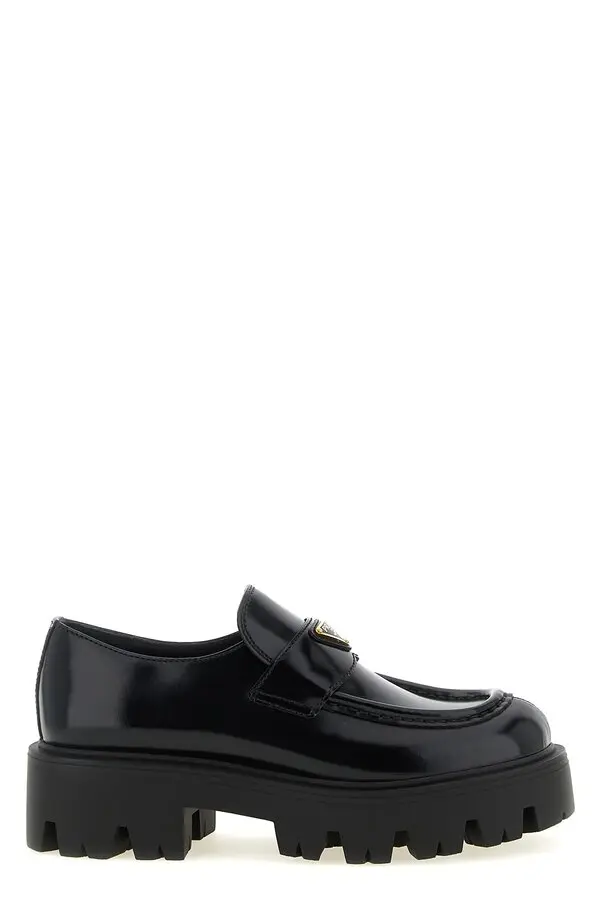 Prada Brushed Leather Loafers