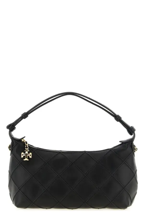 Tory Burch Fleming Leather Clutch - Black