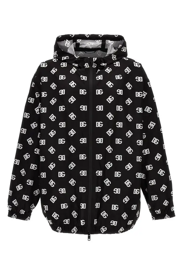 Dolce & Gabbana Logo Print Hooded Jacket