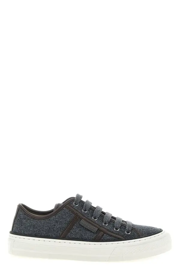 Brunello Cucinelli Shiny Tab Sneakers