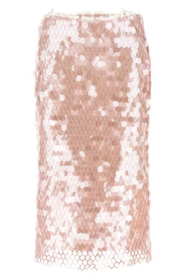 Tory Burch Maxi Sequin Skirt - Pink