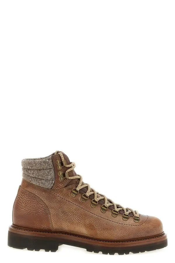 Brunello Cucinelli Leather Lace-up Mountain Boots