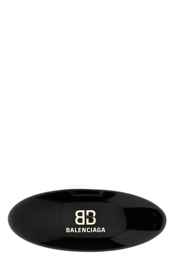 Balenciaga Logo Hair Clip - Black
