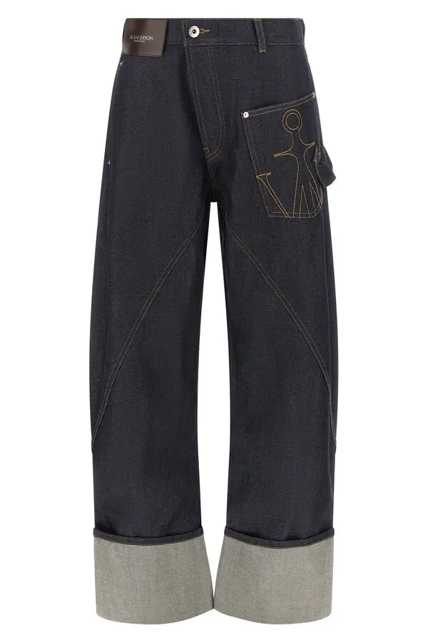 J.W.ANDERSON Twisted Workwear Denim Jeans - Blue