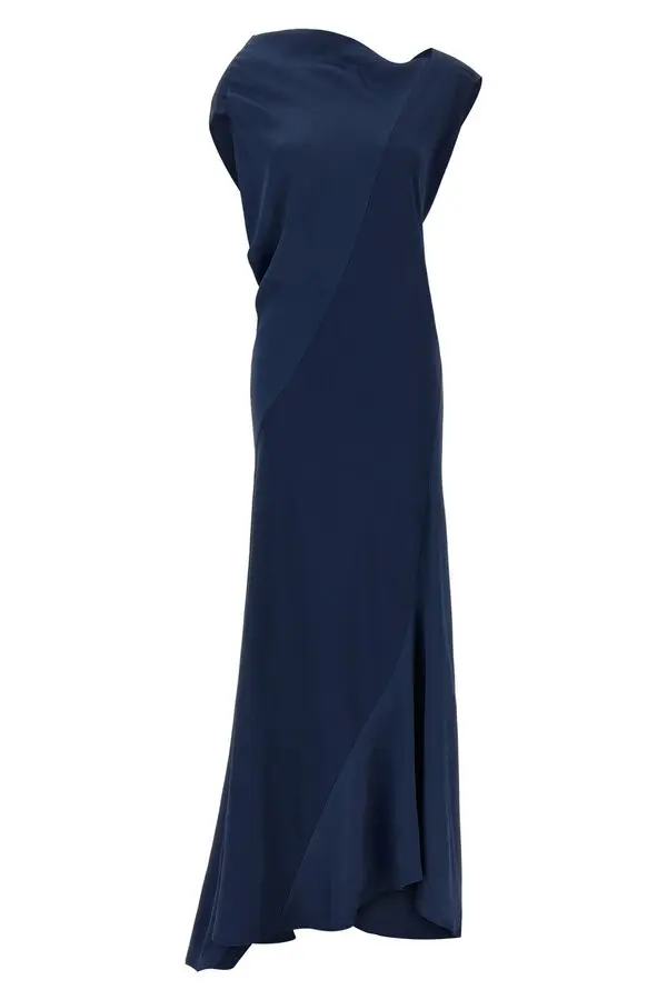 Alberta Ferretti Draped Asymmetrical Dress