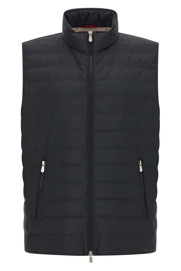 Brunello Cucinelli Quilted Vest - Blue