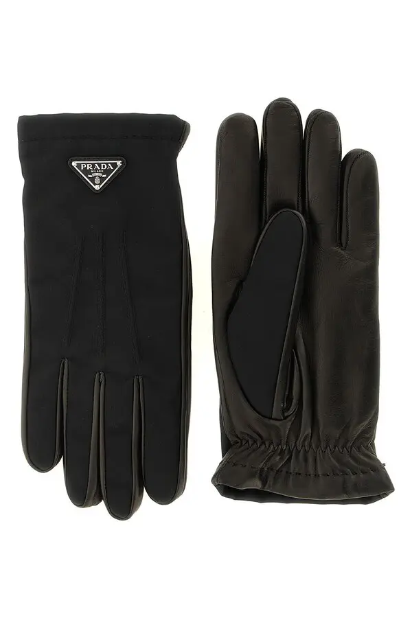Prada Re-nylon And Nappa Gloves