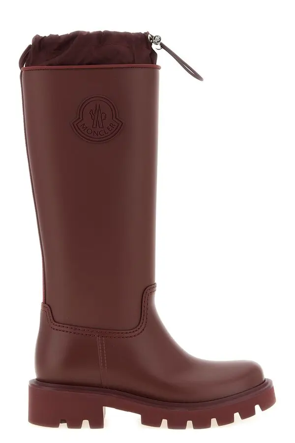 Moncler Kickstream High Rain Boots - Bordeaux