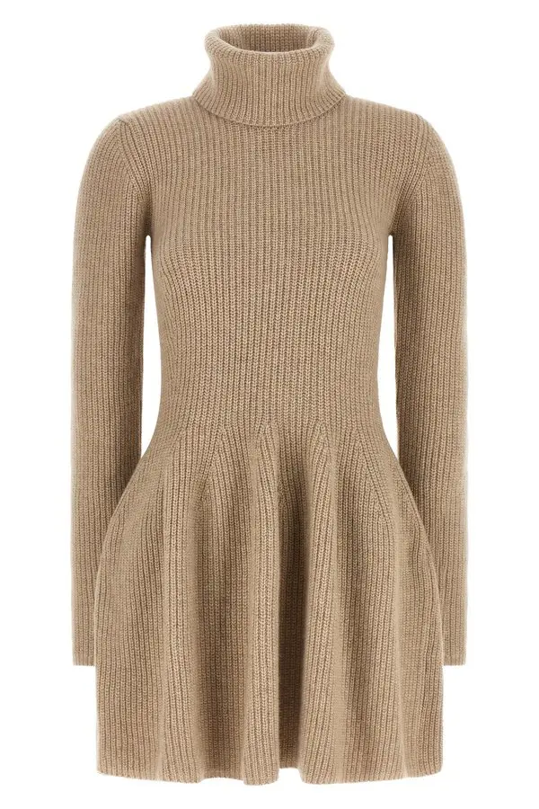 Magda Butrym Cashmere Turtleneck Mini Dress