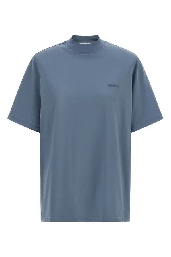 Attico Mock-neck T-shirt - Blue