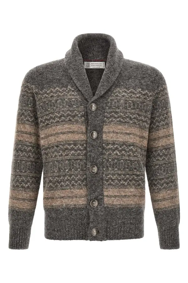 Brunello Cucinelli Nordic Jacquard Cardigan