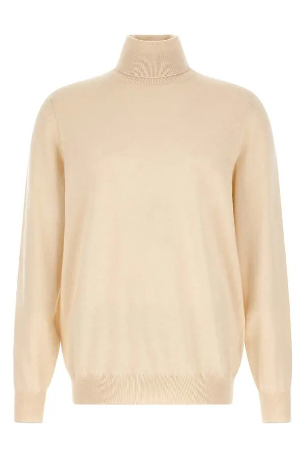 Brunello Cucinelli Cashmere Turtleneck Sweater - White