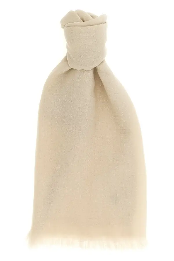 Brunello Cucinelli Silk Cashmere Scarf - Beige