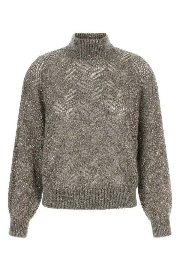 Brunello Cucinelli Dazzling Abstract Leaf' Sweater