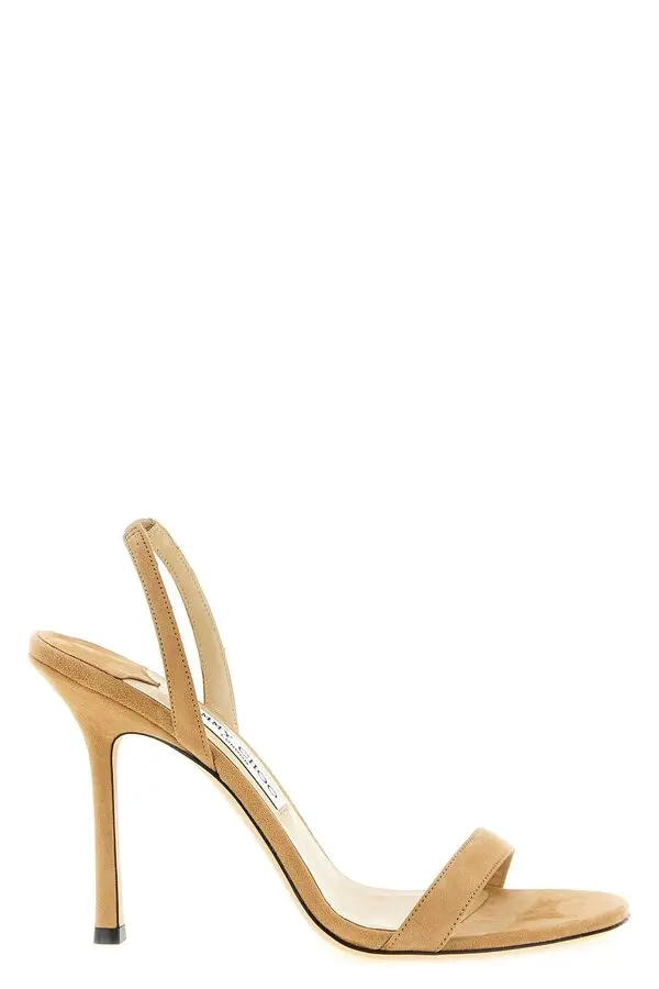 JIMMY CHOO Suede Jenn Sandals - Beige