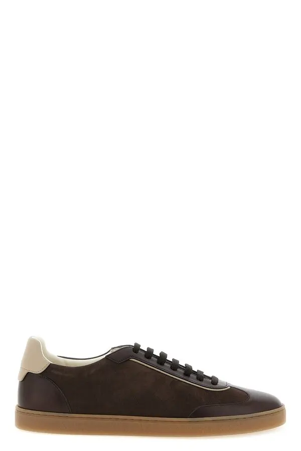 Brunello Cucinelli Suede And Smooth Calf Sneakers