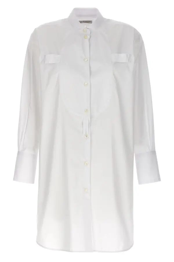 Alberto Biani Long Plastron Tuxedo Shirt