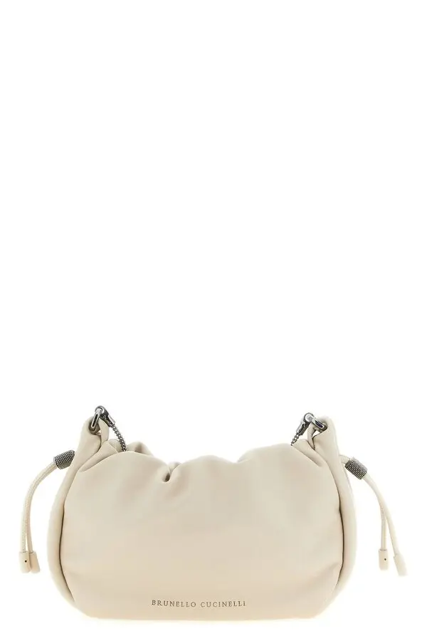 Brunello Cucinelli Bucket Mellow' Mini Crossbody Bag - White