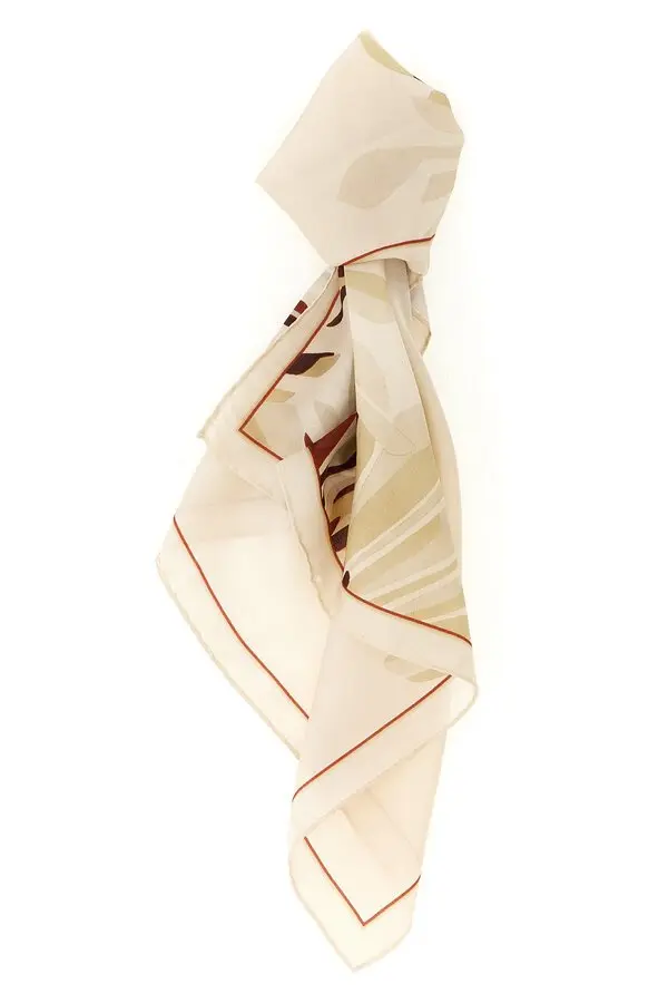 Brunello Cucinelli Bloom Print' Scarf - Beige