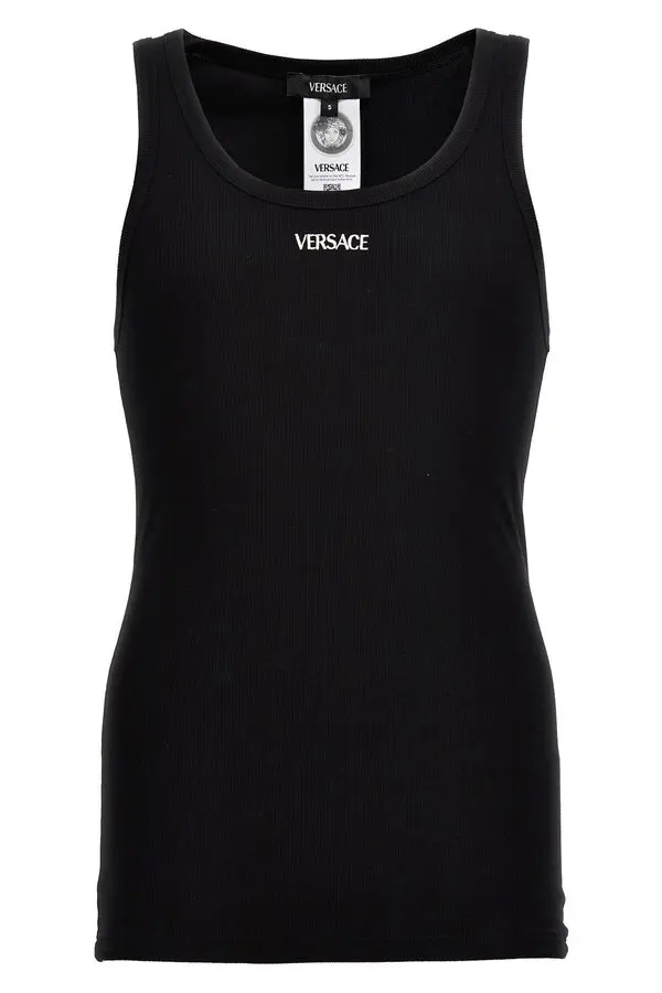Versace Logo Embroidery Tank Top