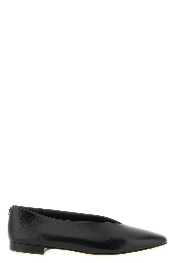 JIMMY CHOO Margot Leather Ballet Flats - Black