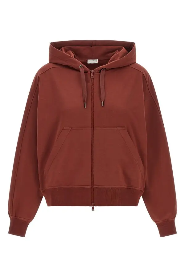 Brunello Cucinelli Solomei Ad Mcccxci Hoodie - Bordeaux