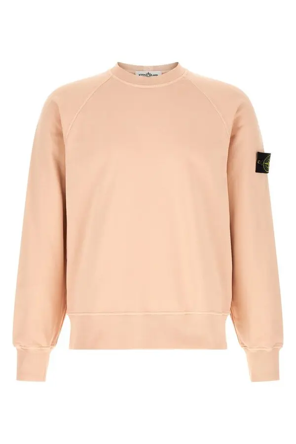 Stone Island Cotton Crew Neck Sweatshirt - Pink