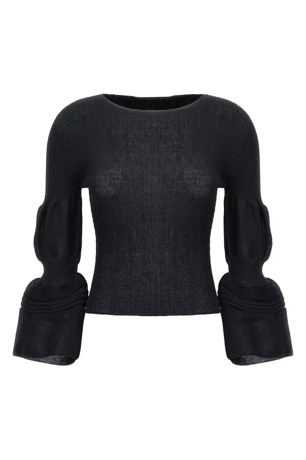 Issey Miyake Assemblage Branch Knit Top - Black