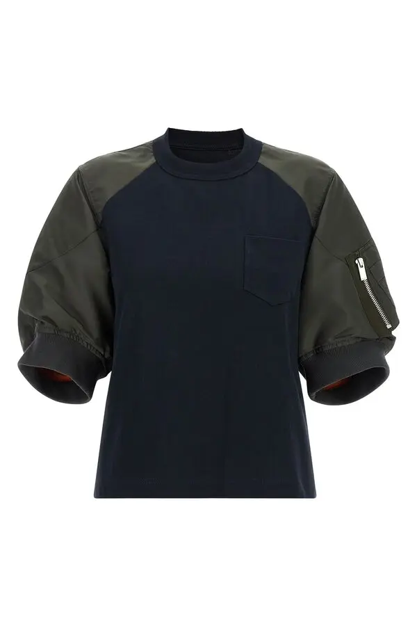 Sacai Hybrid T-shirt - Blue