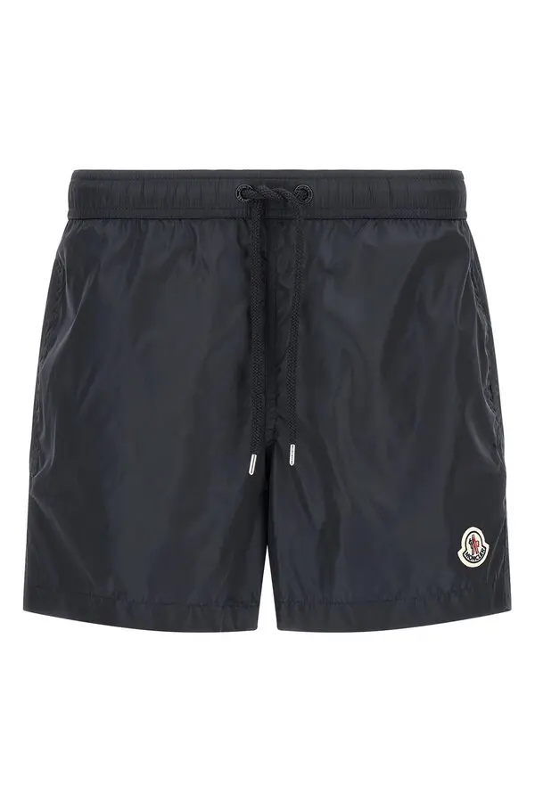 Moncler Logo Patch Swim Shorts