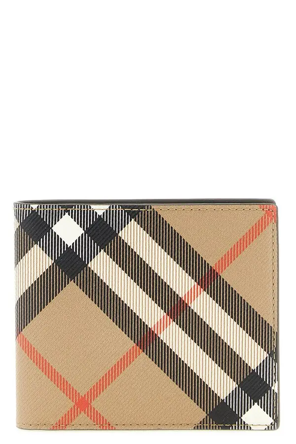 Burberry Check Wallet - Beige