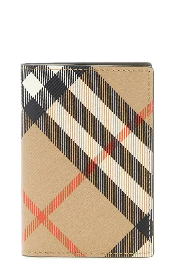 Burberry Check Card Holder - Beige