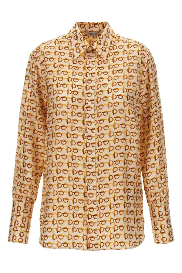 Burberry Silk Poplin Printed Shirt - Multi