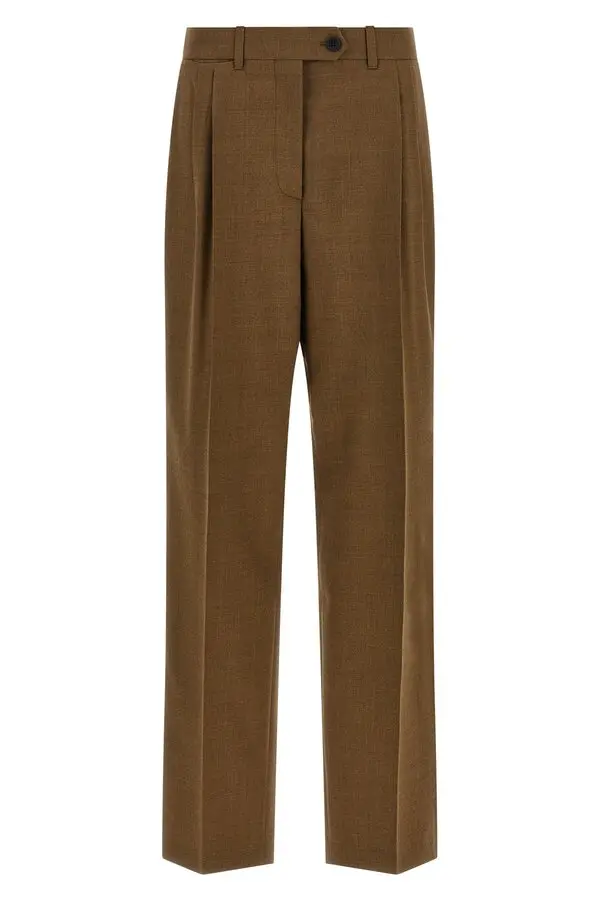 Prada High-waisted Virgin Wool Trousers