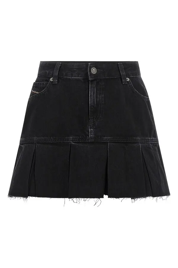 DIESEL® De-reen Pleated Denim Skirt - Blue