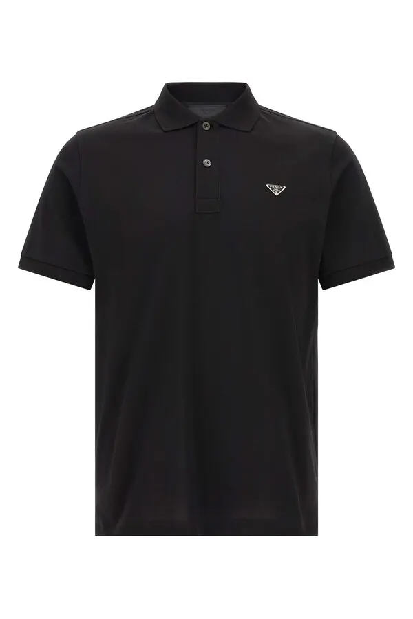 Prada Triangle Logo Polo Shirt
