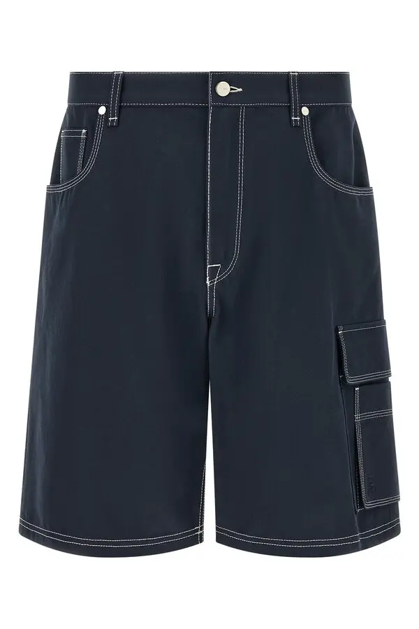 Fendi Bermuda Cargo Canvas Shorts - Blue