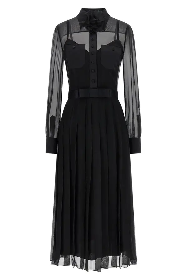 Dolce & Gabbana Silk Chiffon Midi Dress