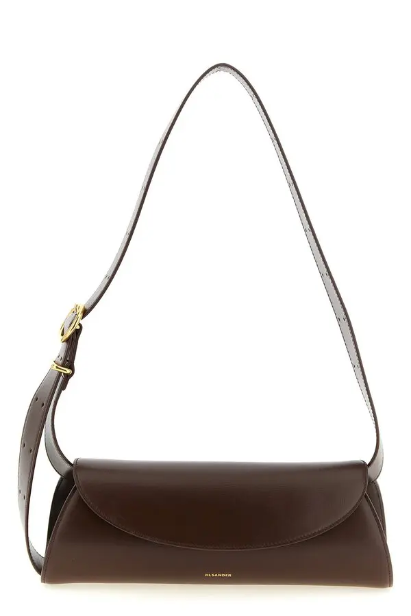 JIL SANDER Cannolo' Small Shoulder Bag - Brown