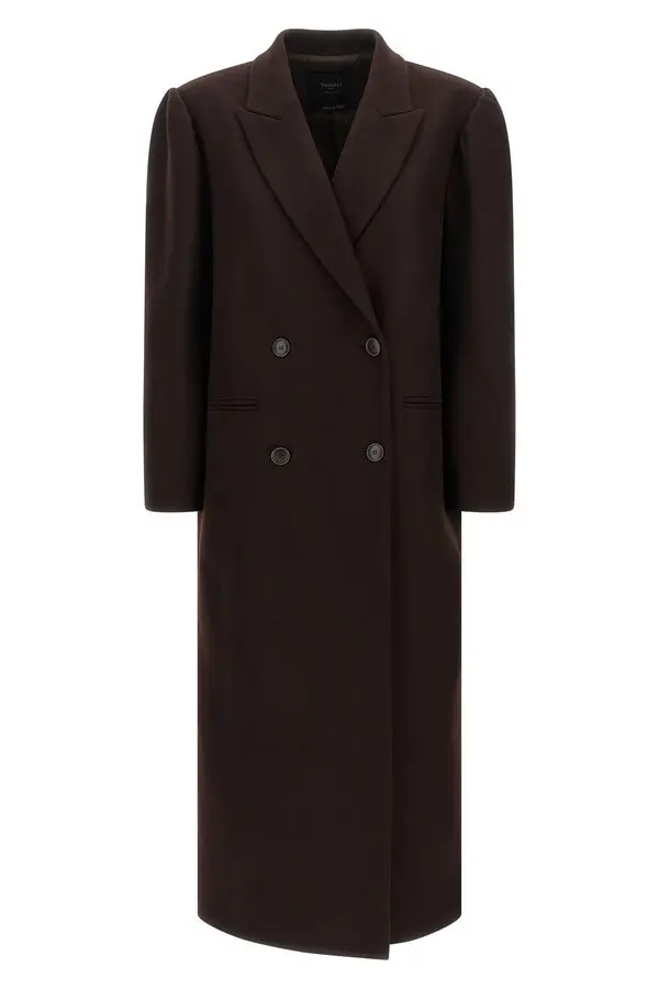 Twin-set Double-breasted Coat - Brown