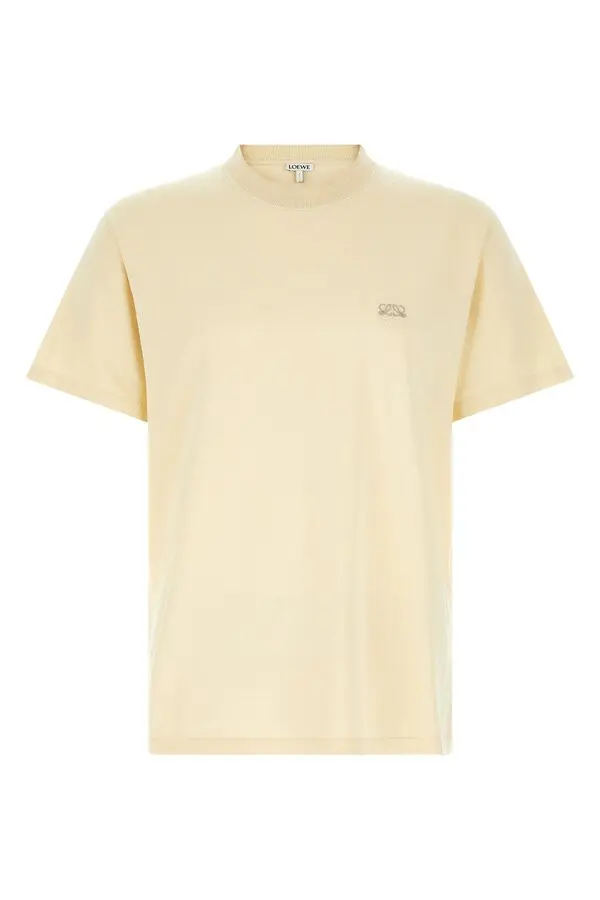 Loewe Anagram' Logo Embroidery T-shirt - Beige
