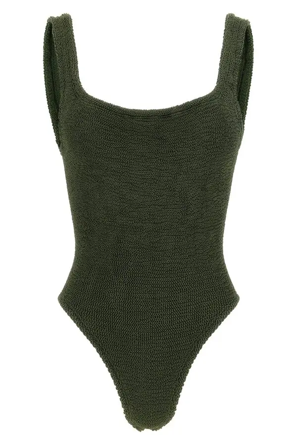 Hunza G Square Neck' One-piece Swimsuit - Green