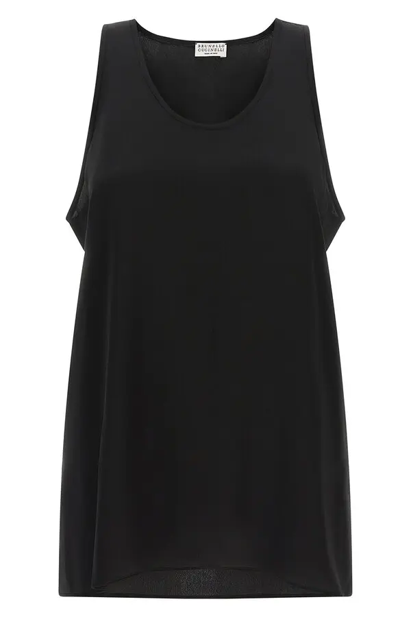Brunello Cucinelli Monile Silk Top