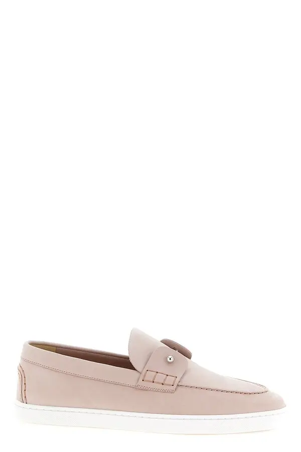 CHRISTIAN LOUBOUTIN Loafers With 'chambeliboat' Metal Detail - Pink