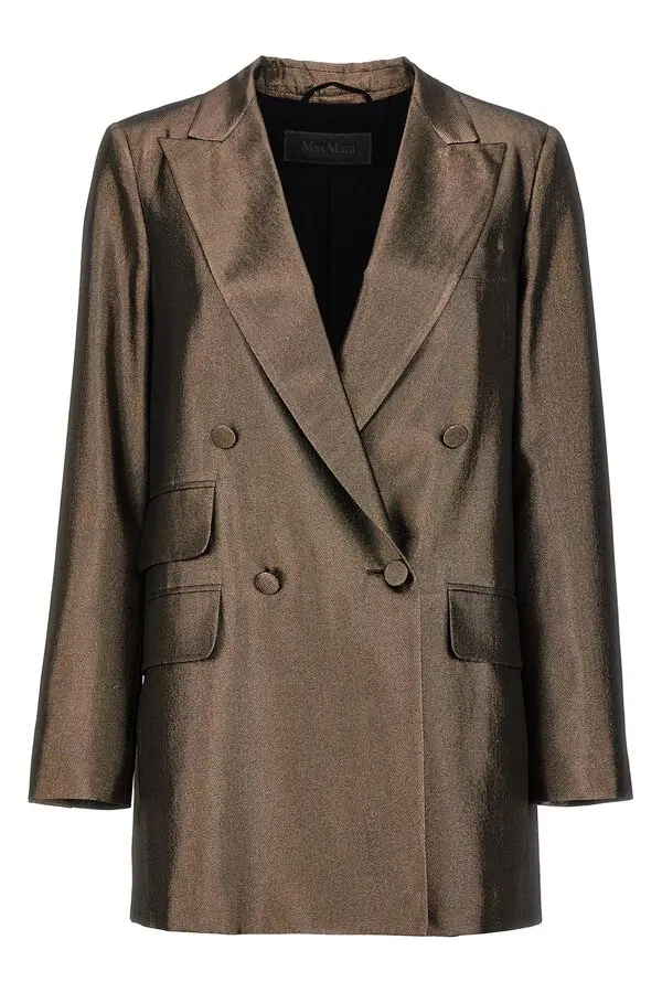 Max Mara Edro Lamé Silk Blazer